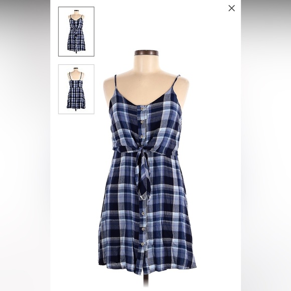 Universal Thread | Dresses | Universal Thread Blue Plaid Midi Dress ...